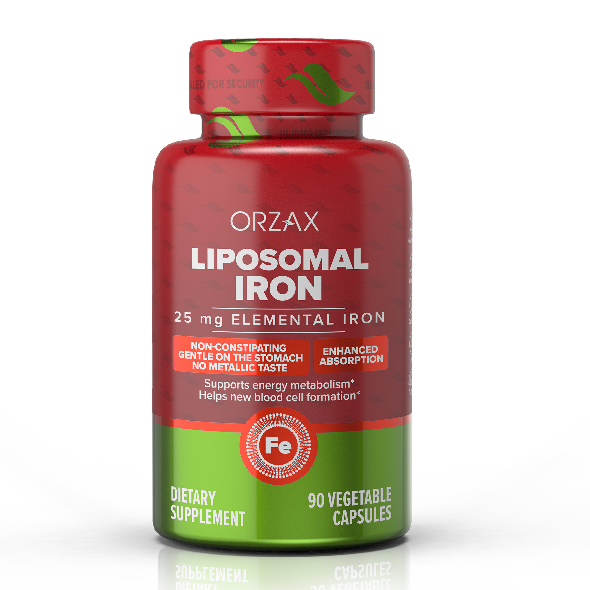 Orzax Liposomal Iron 25mg /Орзакс Железо липосомальное 90 капсул