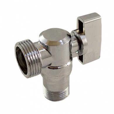 Кран шаровой 1/2х3/4 угловой, для стиральных и посудомоечных машин STI 15х20