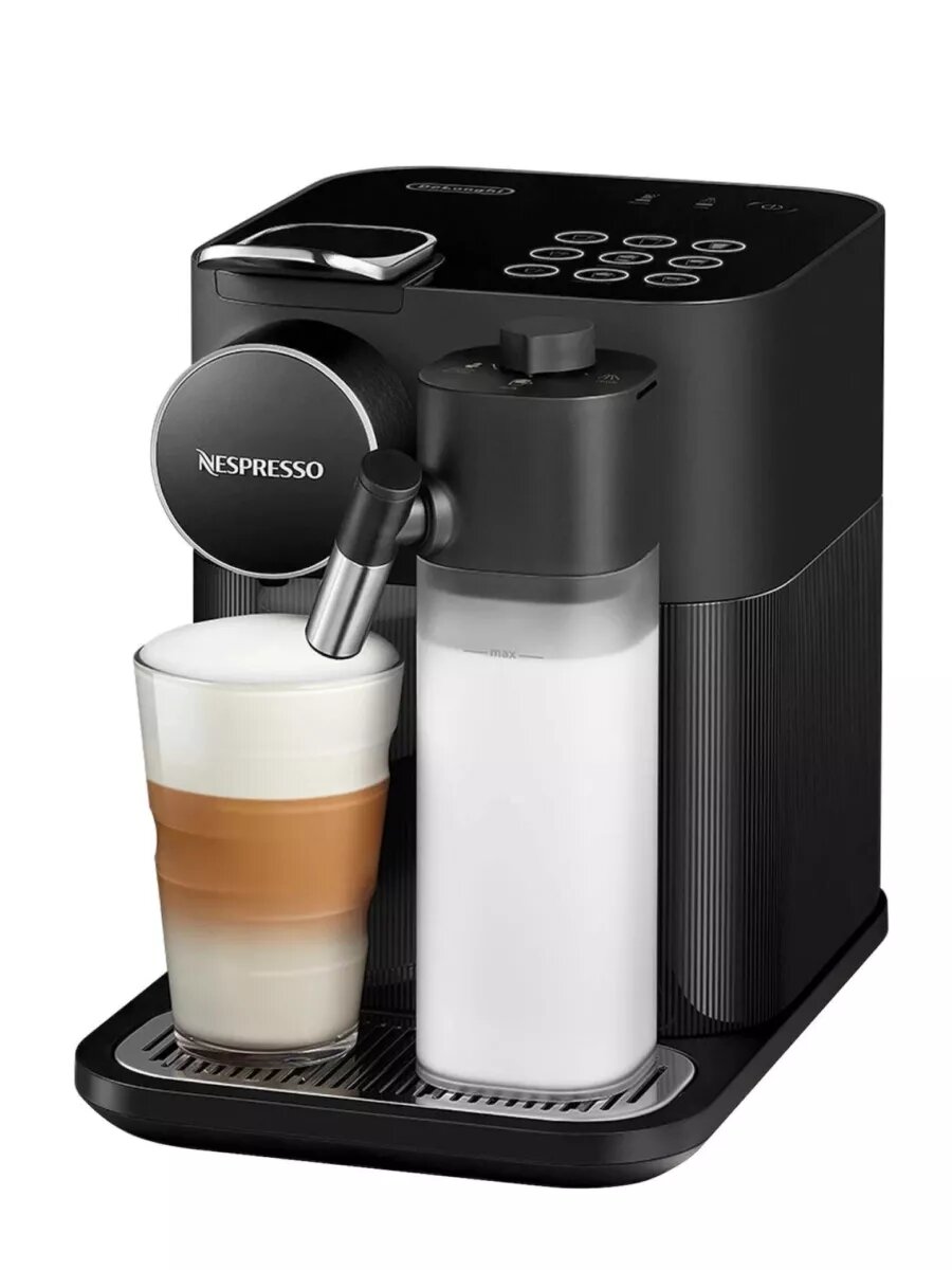 Капсульная кофемашина Delonghi Nespresso EN640. В черная, автоматическая очистка