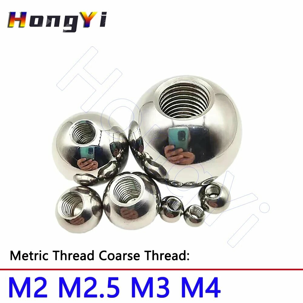 Шариковые бусины из нержавеющей стали M3, OD 6mm