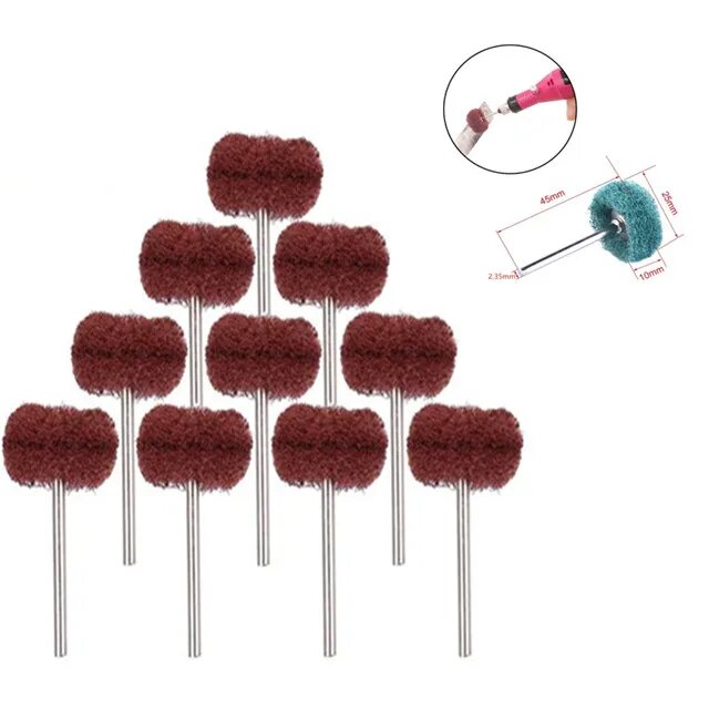 Набор аксессуаров для дрели Dremel, нейлоновые щетки, 10 шт. 3mm, Red-10pcs