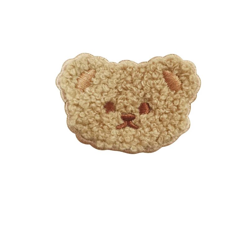 HYZELY набор из 10 медвежьих вышитых патчей Бежевый, Beige