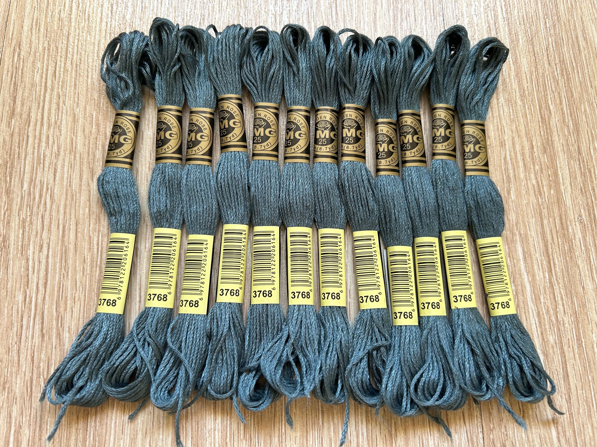 Нитки для вышивания JMC мулине (150-3866) 100% полиэфир 12 штук x 8 м