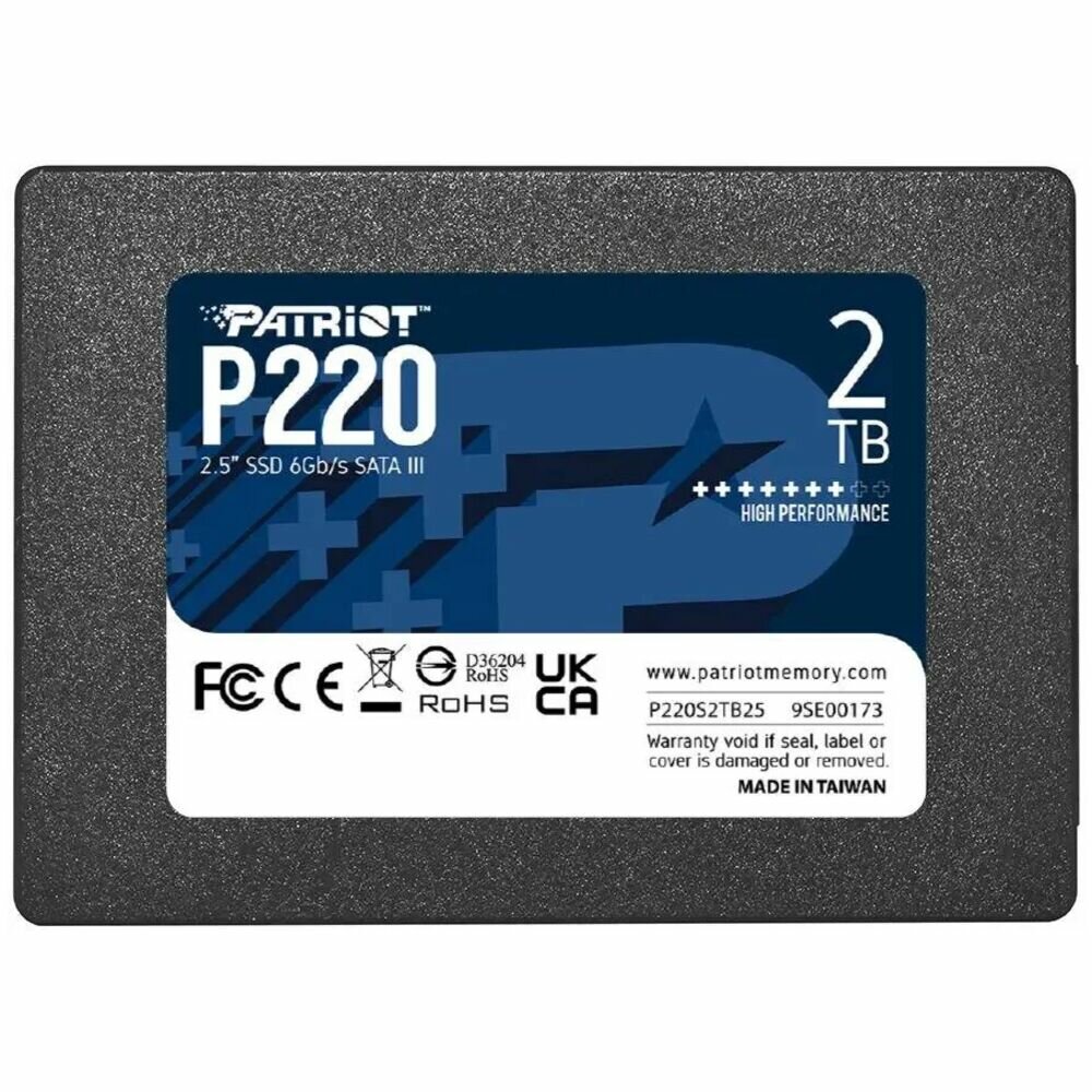 Внутренний SSD-накопитель 2000Gb Patriot Memory P220 P220S2TB25 SATA3 2.5"