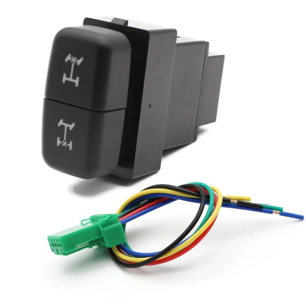 1 шт. двойной переключатель автомобиля DRL, передняя и задняя противотуманная фара, кнопка блокировки дифференциала, переключатель для Mitsubishi Lancer EX Pajero V73 V93 V97, аксессуары Front Rear diff lock