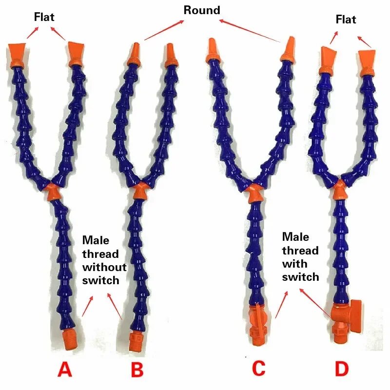 Пластиковая охлаждающая труба для токарного станка 400-600 мм 1/2", L400mm, B