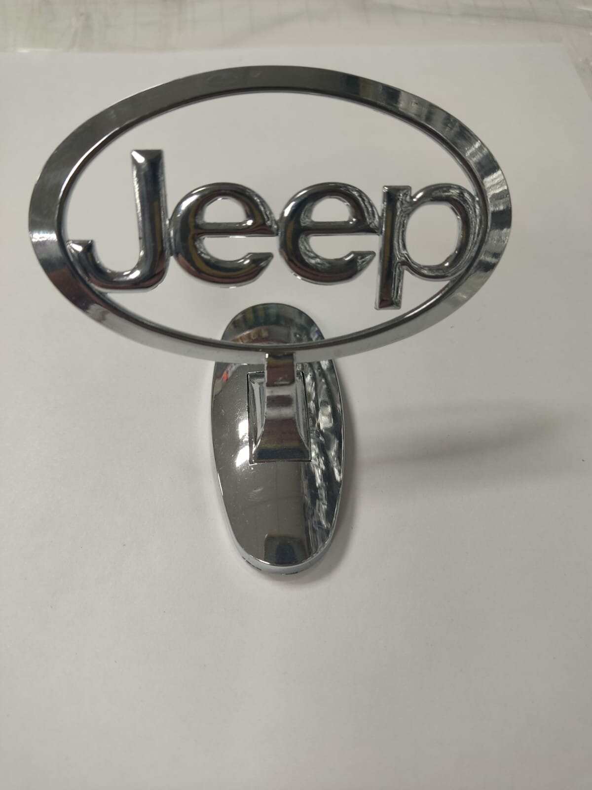 Эмблема "Прицел" Jeep, для капота, металл, хромированная, самоклеющаяся, длина 8см, 1 шт