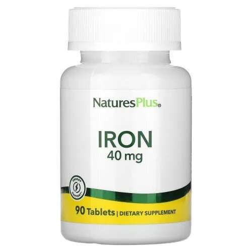 Natures Plus Iron 40 mg (90 таб.)