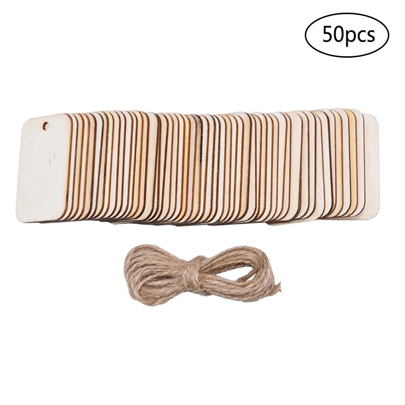 Деревянные подарочные бирки ZQNYCY 50pcs