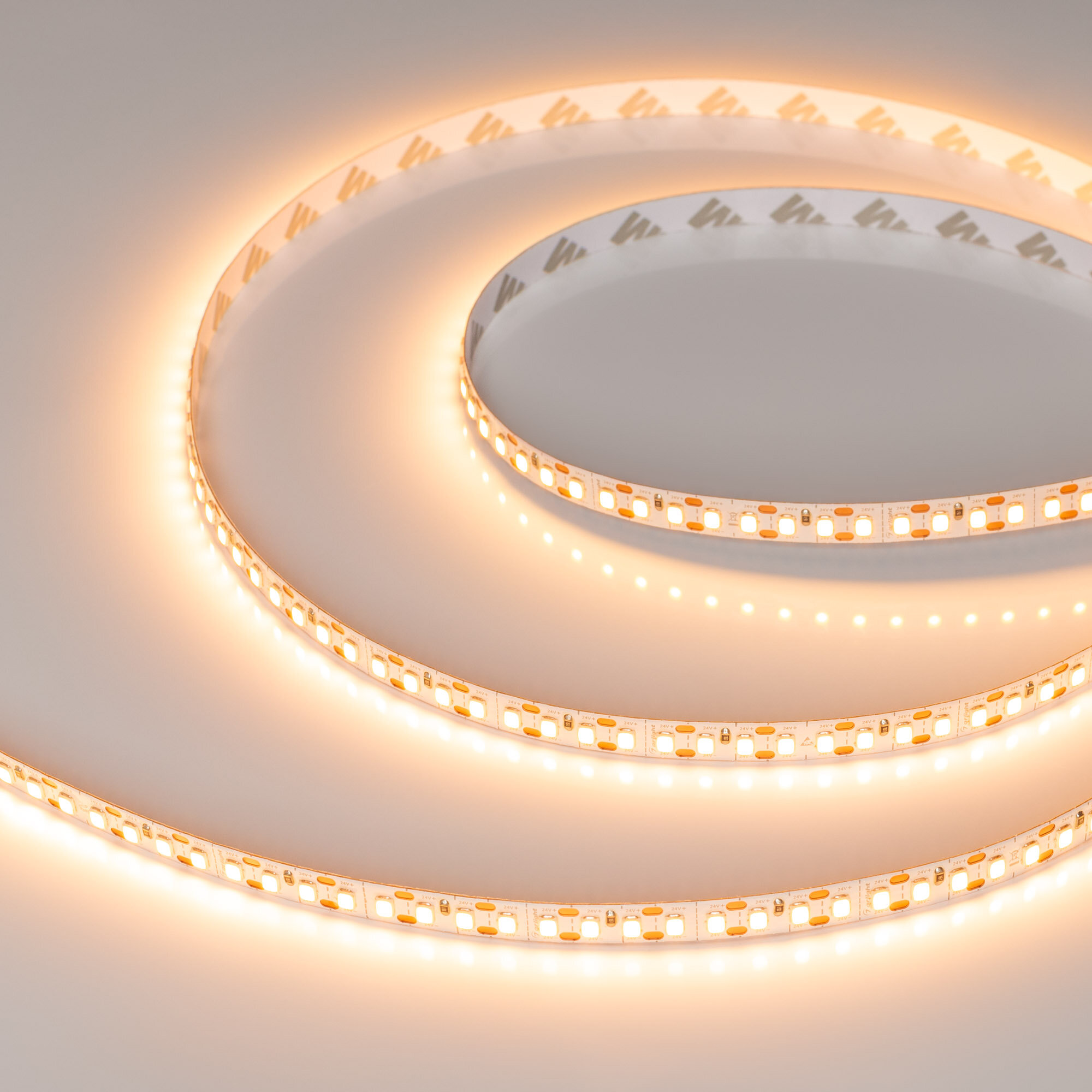 Светодиодная Лента FC-A160-8mm 24V Warm2400-CX1 (14 W/m, IP20, 5m) (Arlight, резка 1 светодиод) 052936