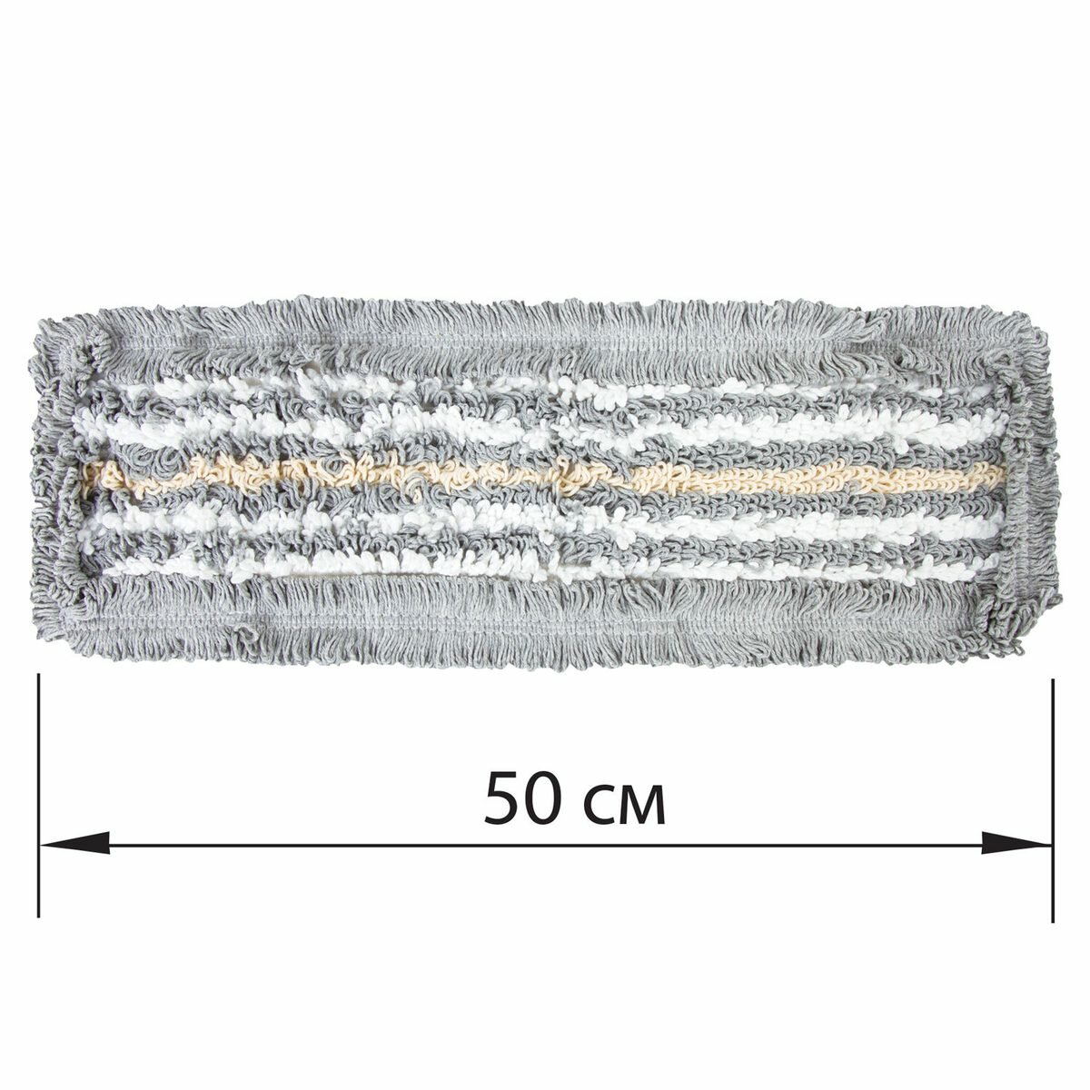 Насадка МОП плоская Лайма Expert для швабры/держателя 50см, ТИП У/К, хлопок/микрофибра (606630), 3шт.