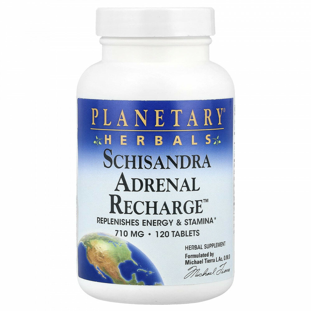 Planetary Herbals, Лимонник Adrenal Recharge ™, 120 таблеток