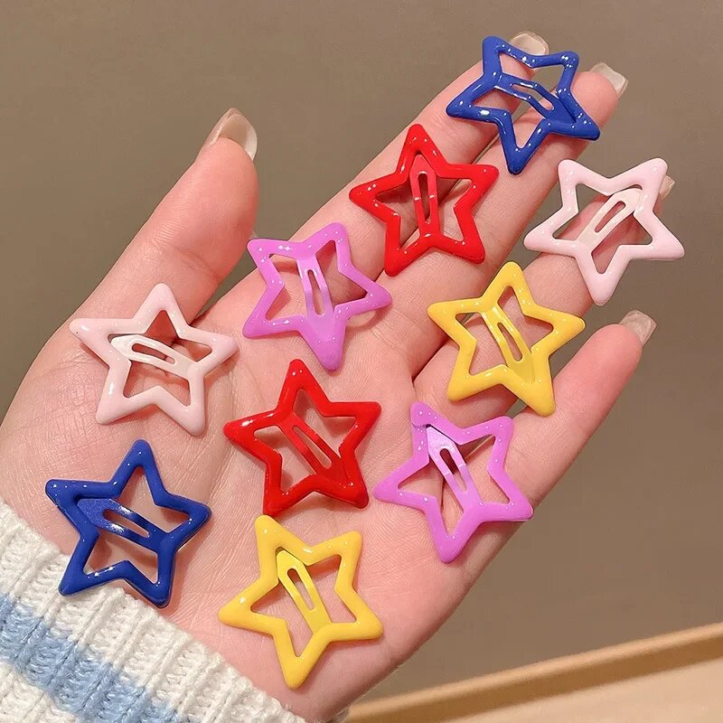 Заколки для волос звездочки, 10 шт, Цвет: 10PCS