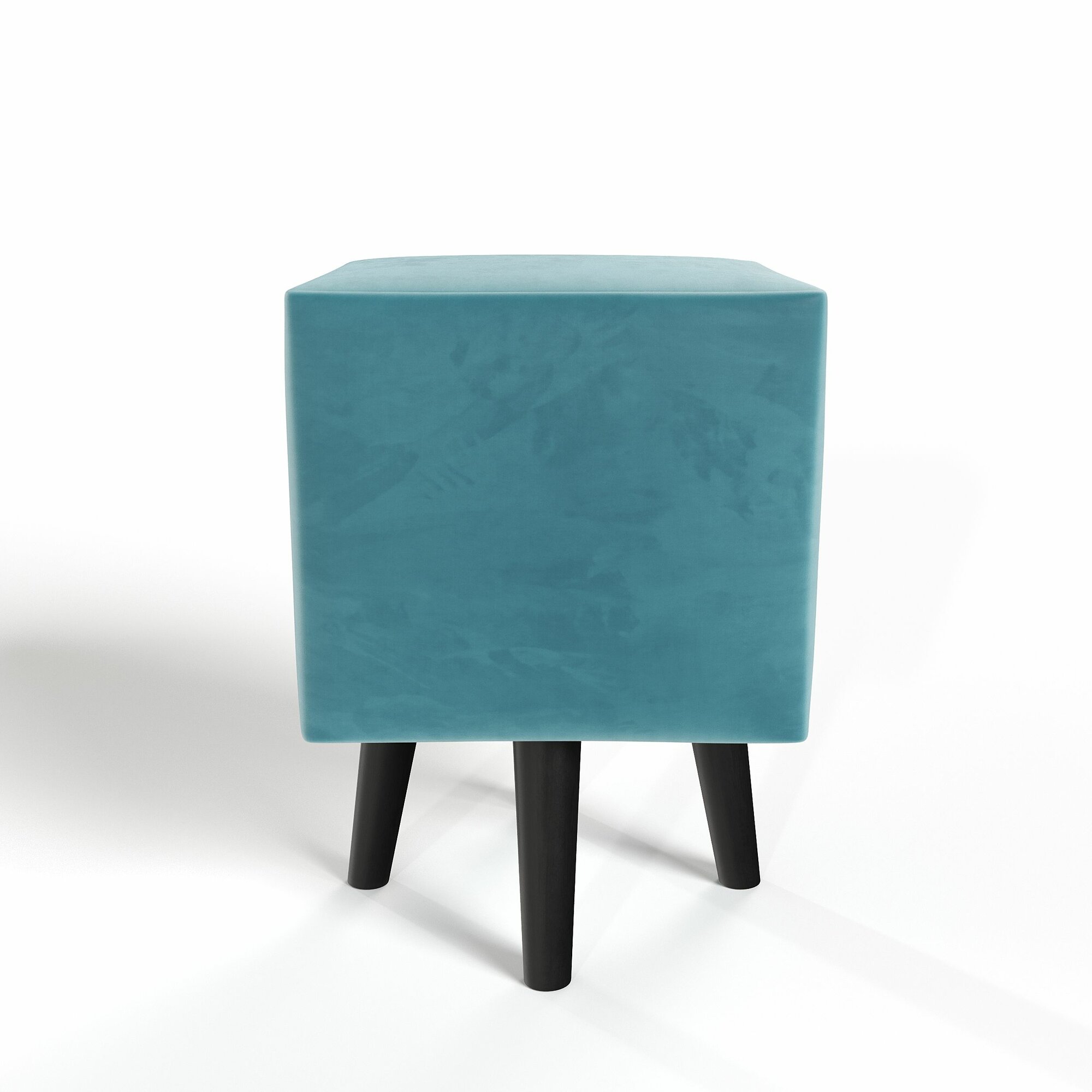 Пуф квадратный на четырех высоких ножках Фантазёр Z-12 азур.