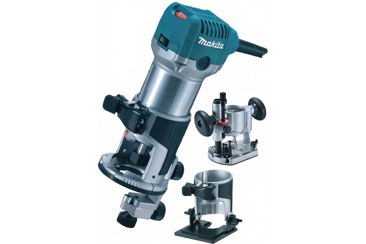 Фрезер Makita RT0702CX2 голубой, мощность 710Вт, 10000-34000об/мин, глубина 35, цанги 6и8мм