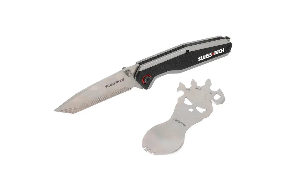 Swiss+Tech Набор нож складной+мультитул ложка ST001019