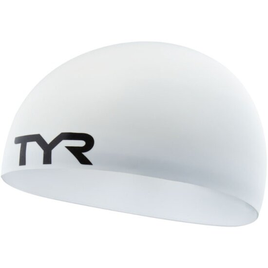Шапочка для плавания Tyr Stealth-X Racing Cap, LCSSX-100 белая, WA Appr, силикон