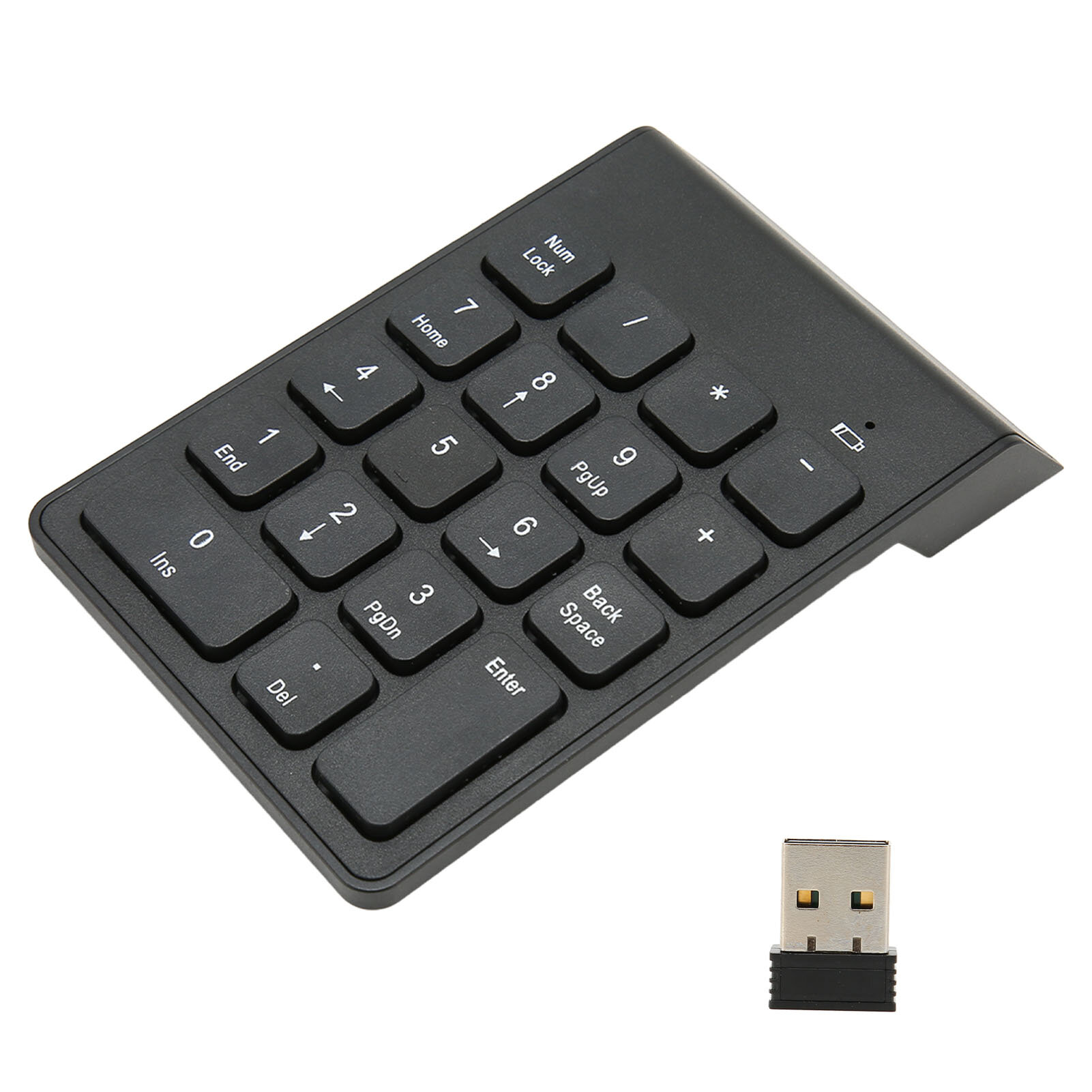2.4G Wireless Numeric Keypad Chocolate Keys Plug and Play 18 Number Numpad for Bank Accountant