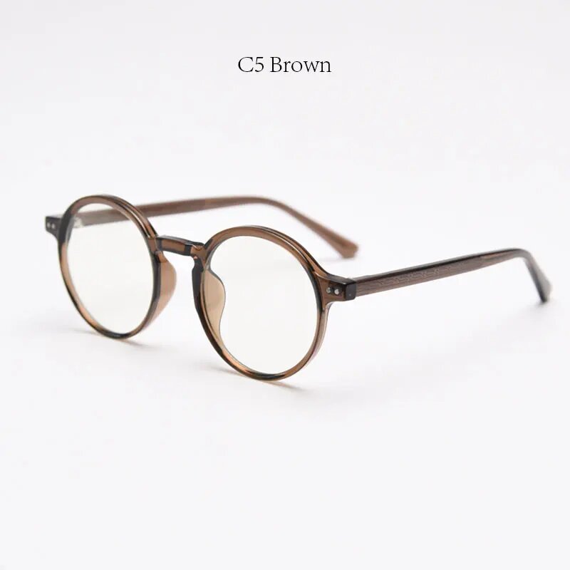 Круглые очки Mimiyou C5 Brown с защитой от синего света