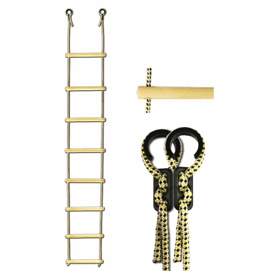 Лестница веревочная Kampfer 9 перекладин, 32,5*2,6*270 см