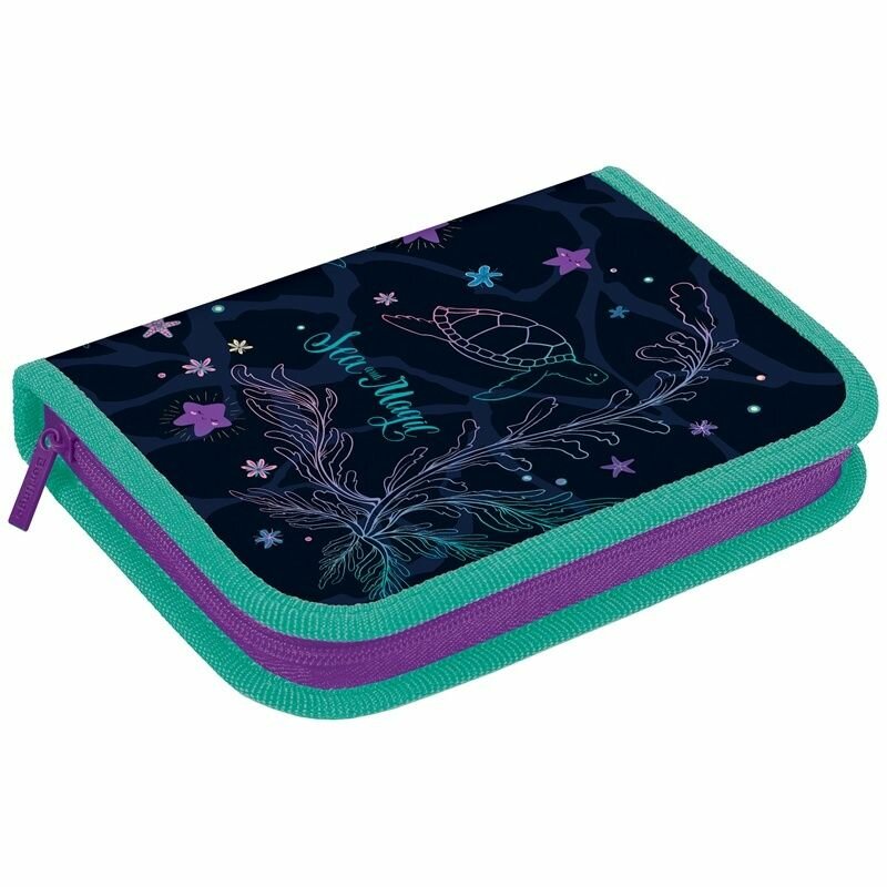 Пенал Berlingo 1 отделение, 200х140х40 "Sea magic", 2 откидные секции, полиэстер PK12013