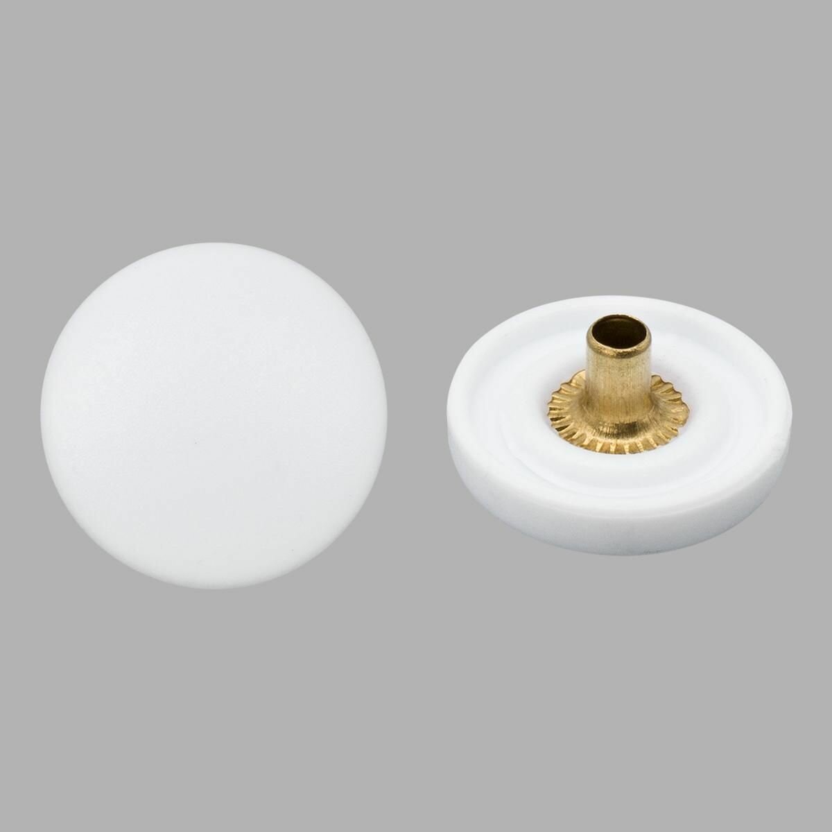 Кнопка для одежды BIG 5/15 S-образная 15 мм, пластик, белый, 100 шт (1610-25)