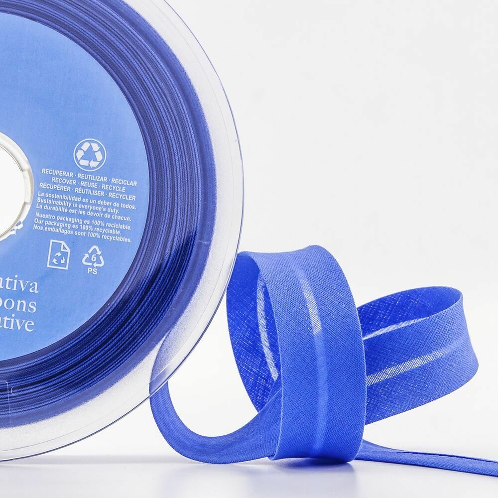 Косая бейка SAFISA Хлопок, полиэстер, 20 мм, 25 м, цвет 93, Барвинок