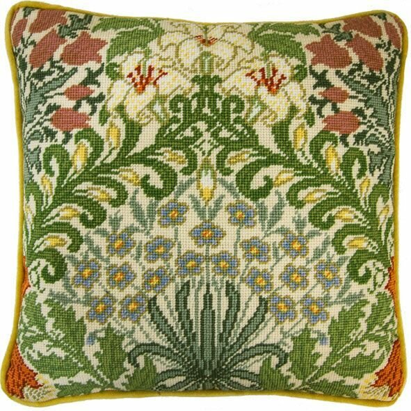 Набор для вышивания Bothy Threads "Garden", William Morris, подушка, канва, мулине