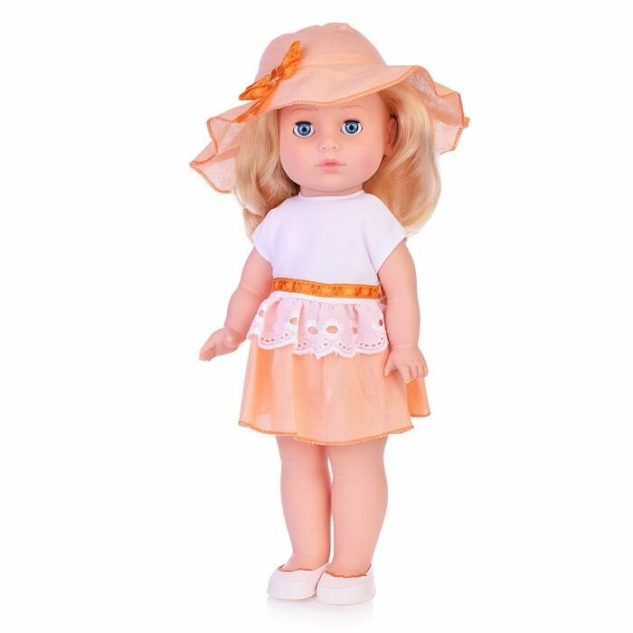 Кукла Страна кукол "Алиса" в платье и шляпке, 40 см, цвет бело-розовый (22-19.1)