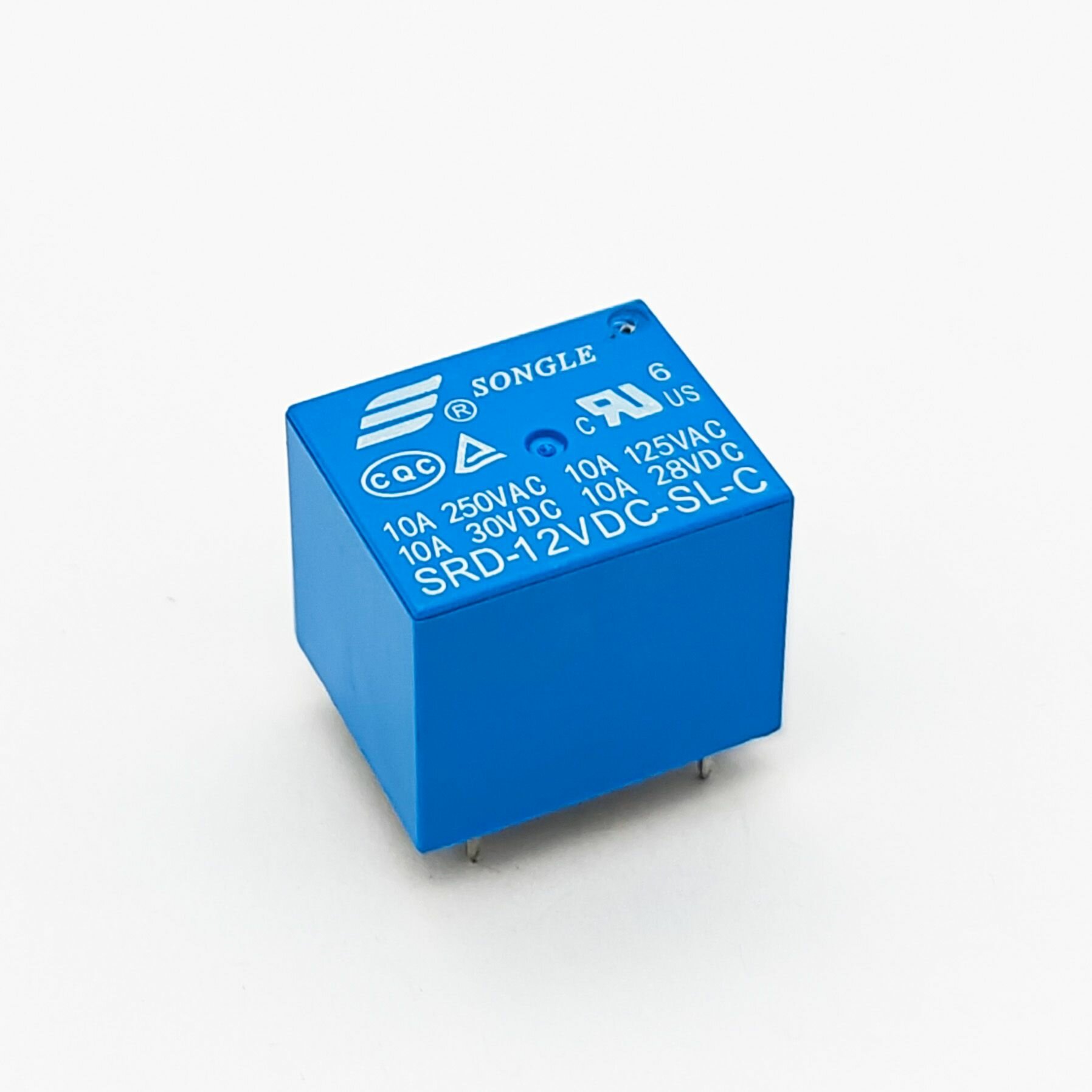 5шт. Реле электромагнитное DC 12в, 10а, SPDT, 19.1*15.5*15.3мм, Songle (T73) SRD-12VDC-SL-C