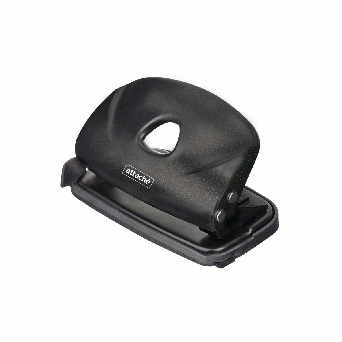 Дырокол Attache Power, до 10 листов, линейка, черный, 12шт.