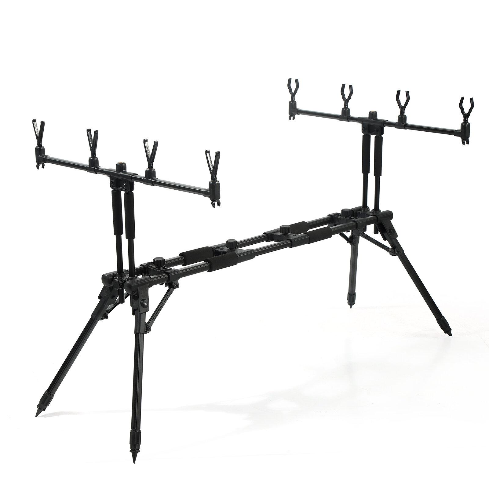 Стойка для удочек для ловли карпа Adjustable Retractable Foldable с чехлом, Aluminum alloy Plastic, Front 70cm & 70cm / Front 70cm & 60cm, 1 * Fishing Rod Pod, 8 * Rod Rest, 1 * Carry Bag