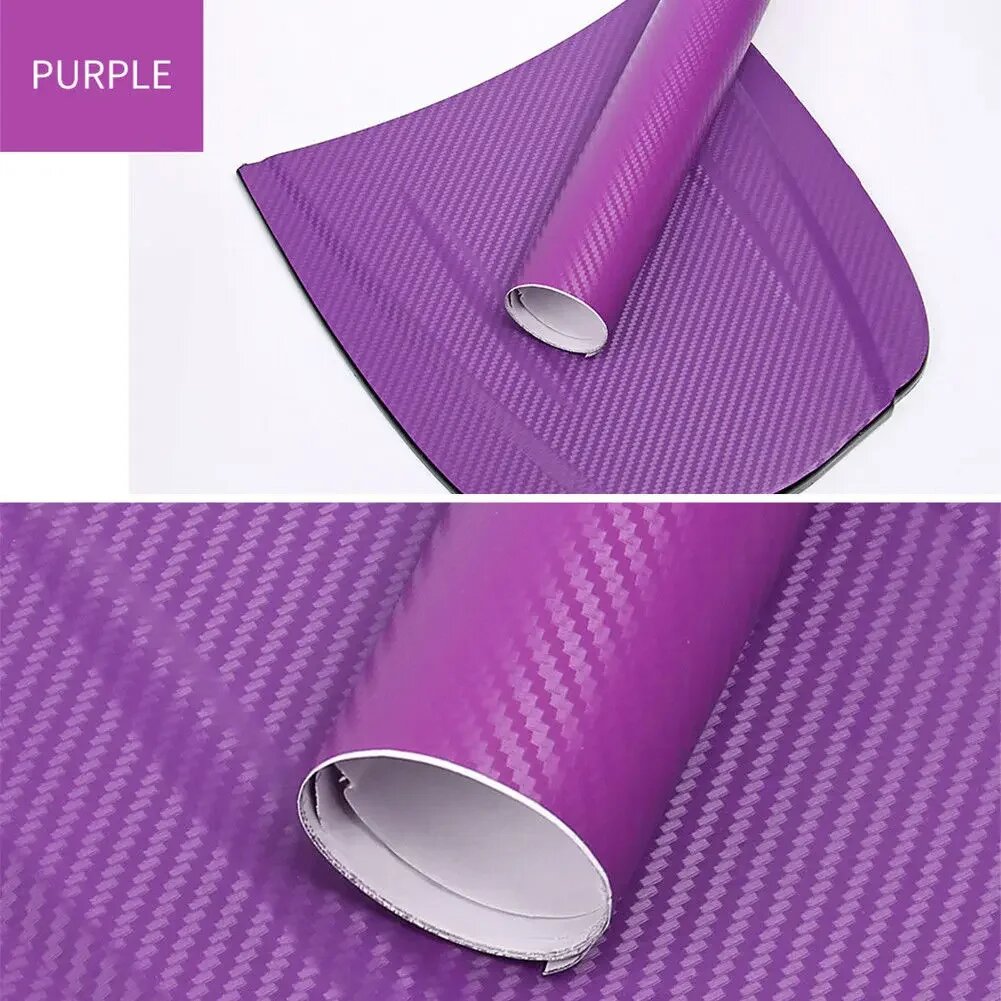Автомобильная 3d-пленка из углеродного волокна, 30x127 см purple, 10x127cm, Фиолетовый