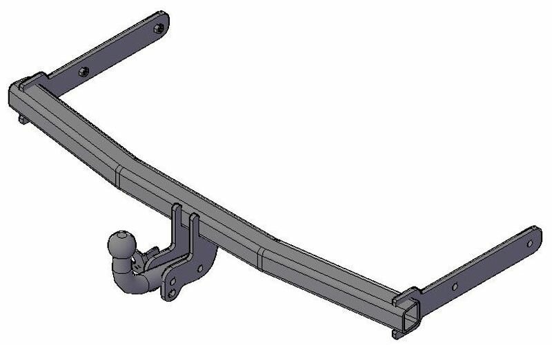 Фаркоп Skoda Fabia хетчбек 2007-2014, условно-съемный,(без электрики) Трейлер.9731