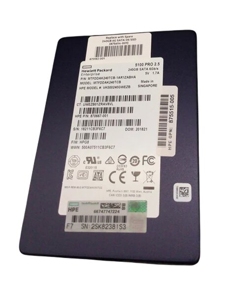 Жесткий диск HP 875507-B21 240Gb SATAIII 2,5" SSD