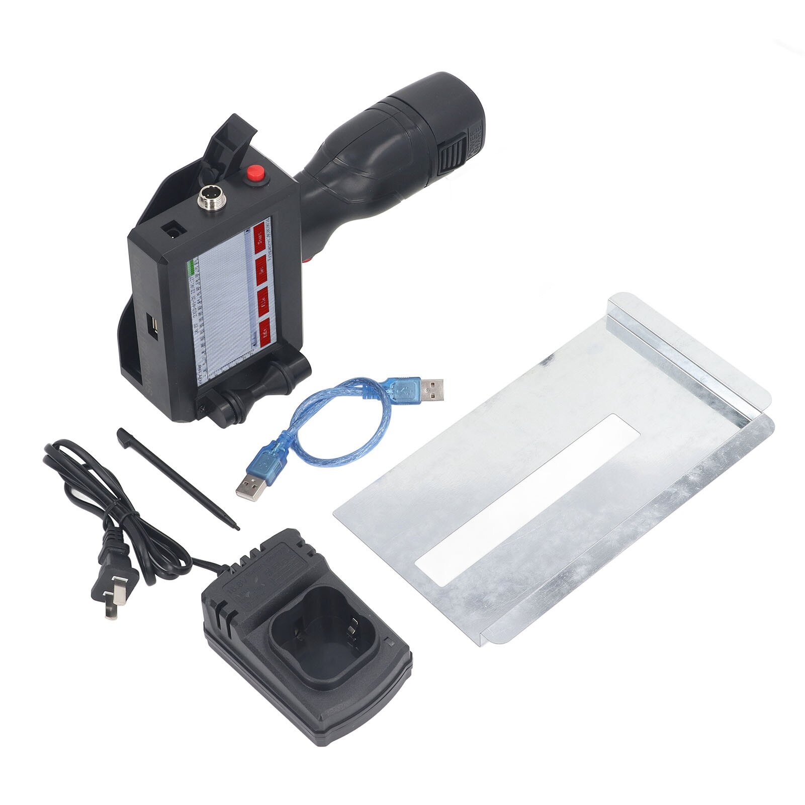 Портативный струйный принтер, 4,3-дюймовый сенсорный экран, 600 dpi, высота печати 12,7 мм