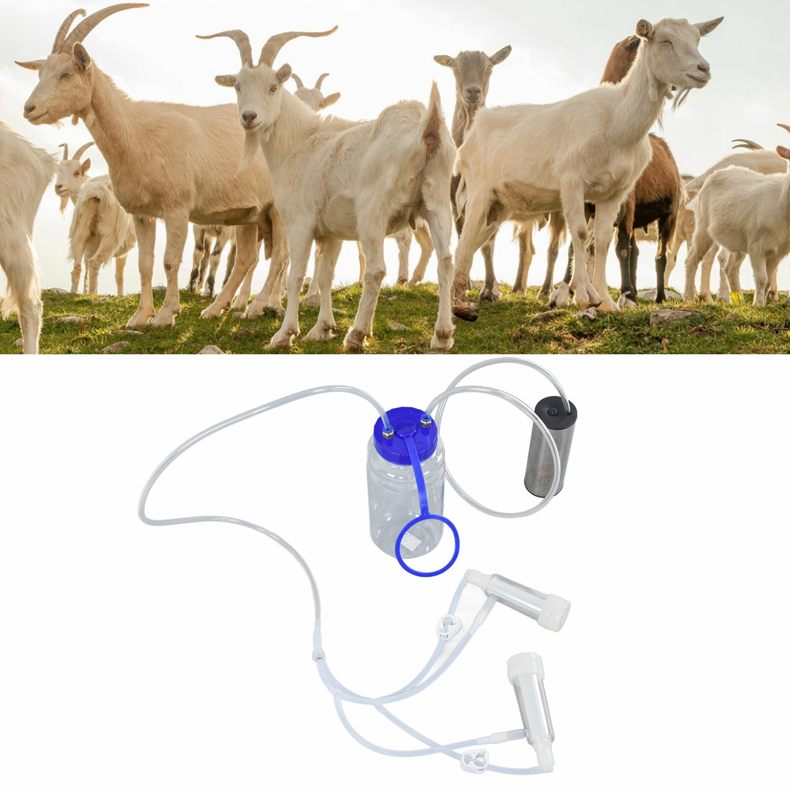 Комплект электрического доильного аппарата, портативный доильный аппарат мини-типа для коз, коров, овец, вилка 100 240VUK