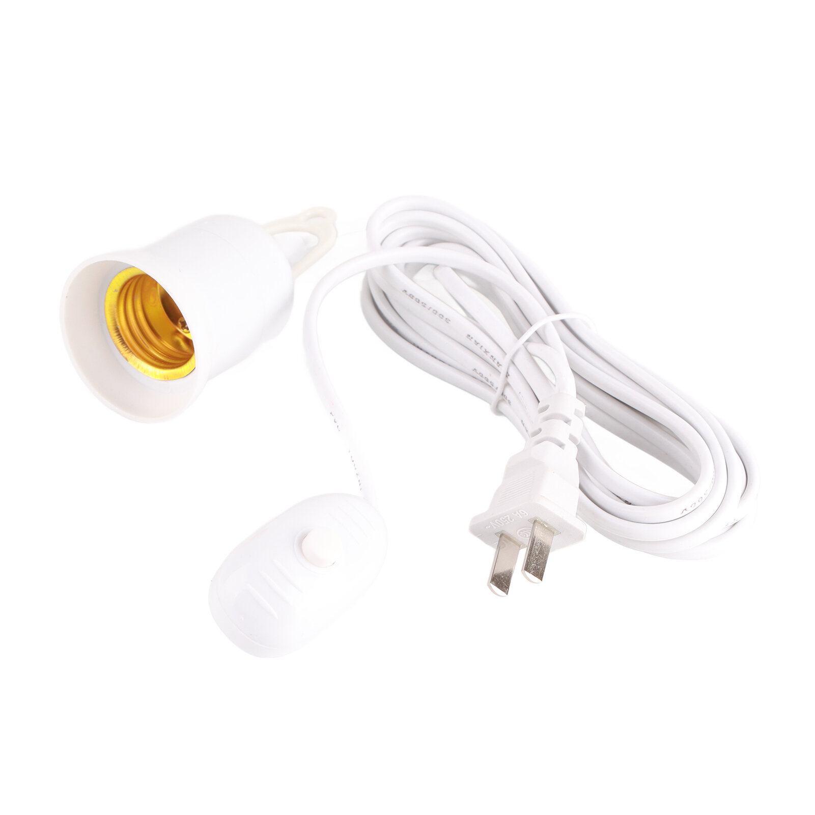 Бытовой патрон для электрической лампочки с винтовой головкой E27, подвесной патрон для лампы.