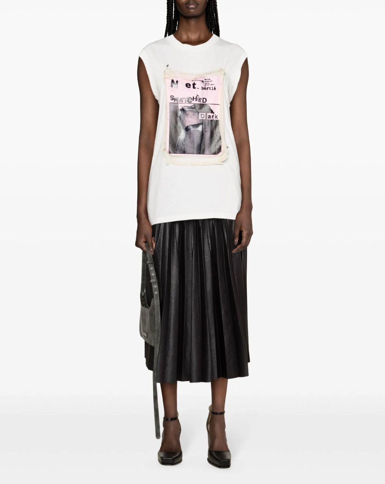 Футболка Maison Margiela, размер S, off-white placed print (02D1) — фото 1