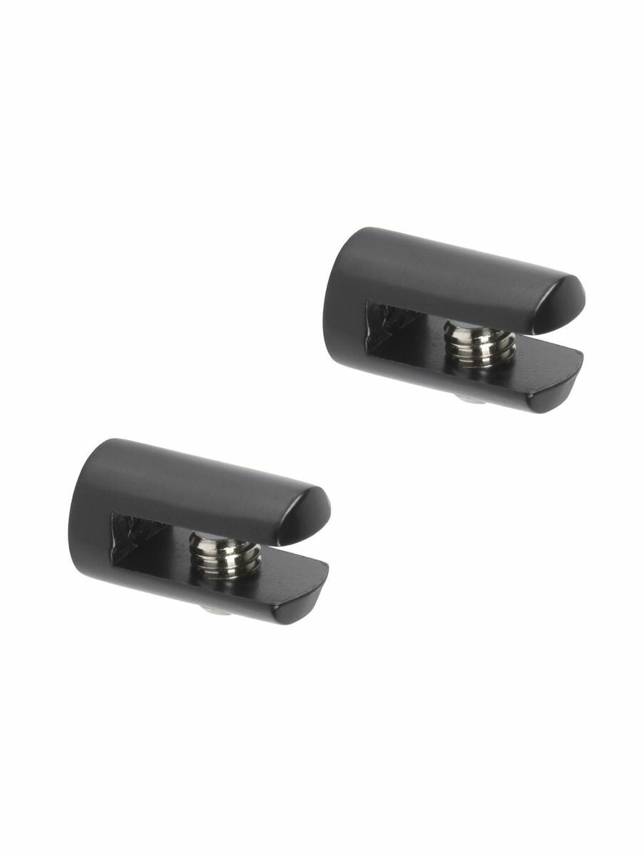 Стеклодержатель (стекло до 6 мм) EDSON черный матовый (комплект 2 шт.)