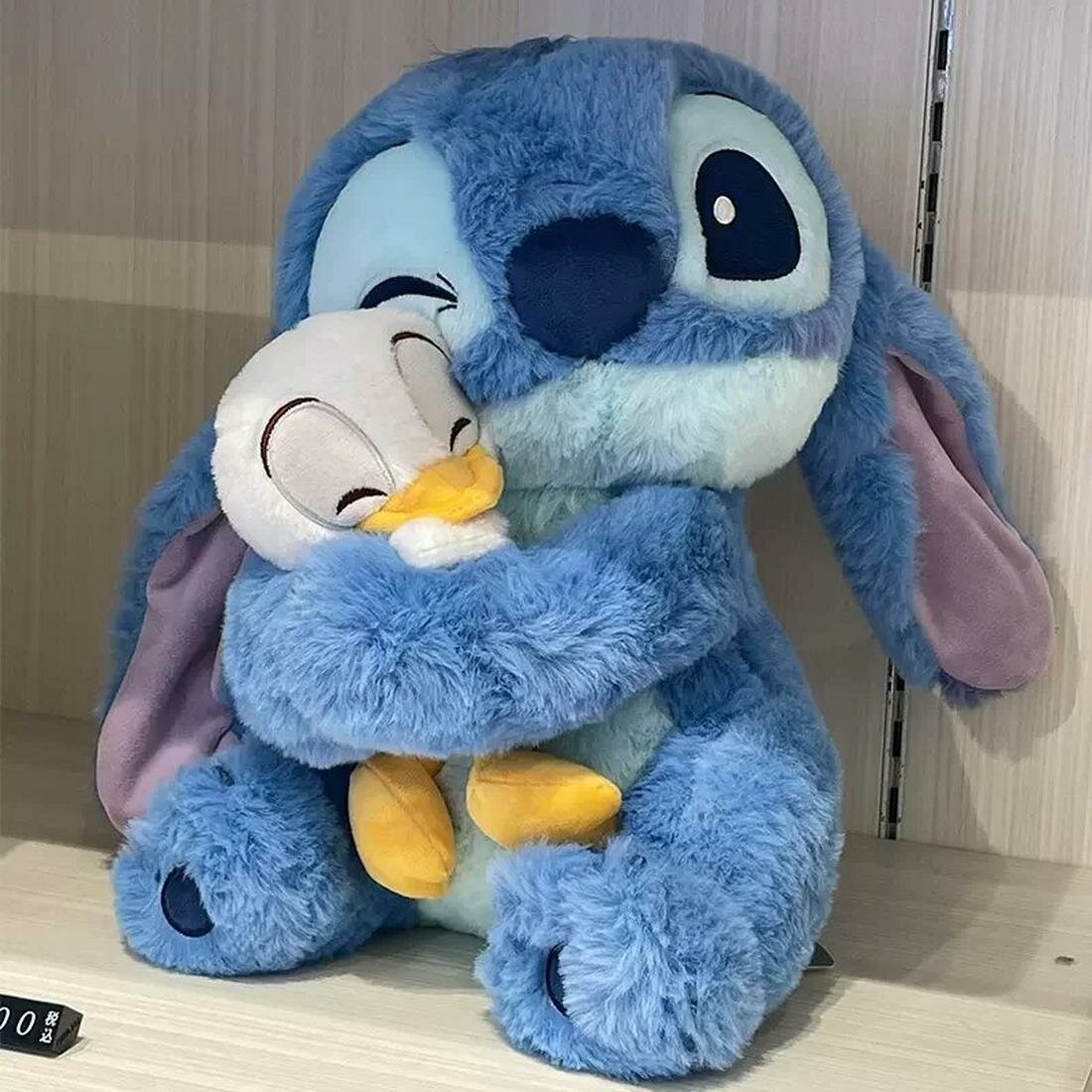 Мягкая игрушка MINISO Лило и Стич, Stitch, плюш, полипропиленновый хлопок, 45 см