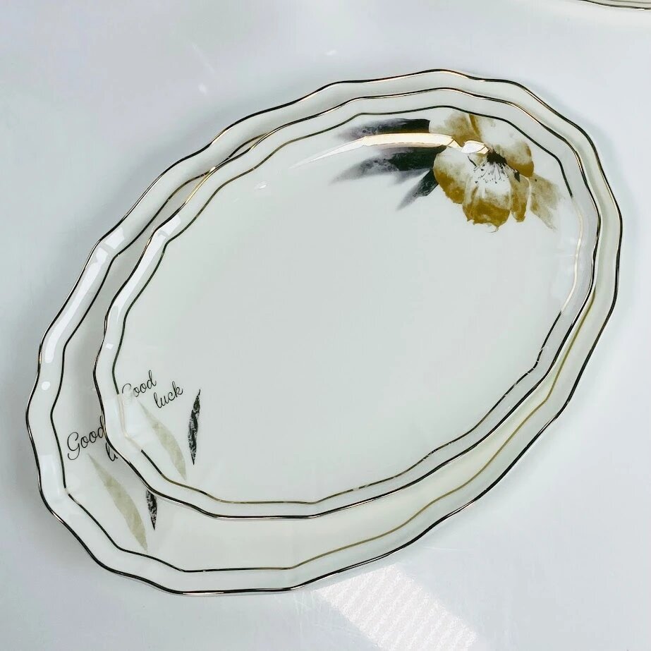 Овальное блюдо 35,5см камилла Костяной фарфор 145-654 118-145-654