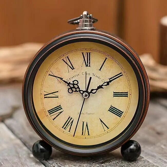 Винтажные настольные будильники диаметром 5,25 дюйма с подсветкой и бесшумным механизмом