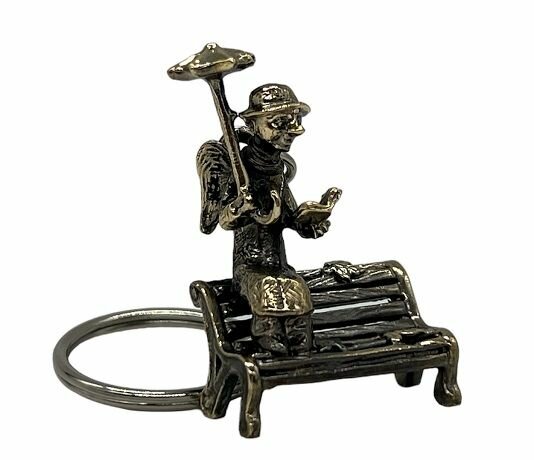 Бронзовый Брелок "Петербургский Ангел, вид 3". Авторская работа Романа Шустрова.