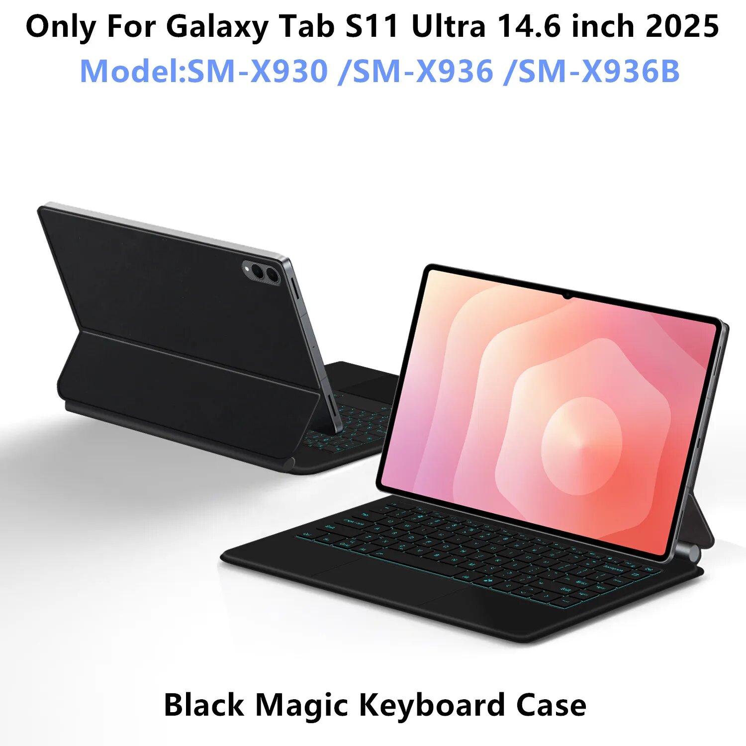 Чехол-клавиатура Magic Keyboard Для Samsung Galaxy Tab S11 Ultra 14.6 Дюймов 2025: Мультисенсорная Умная Клавиатура-фолио