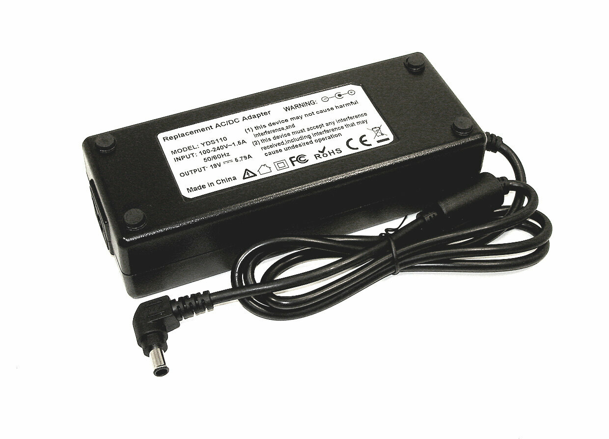 Блок питания для монитора и телевизора LCD 19V 5.79A 110W (6.5x4.4mm) OEM — фото 1