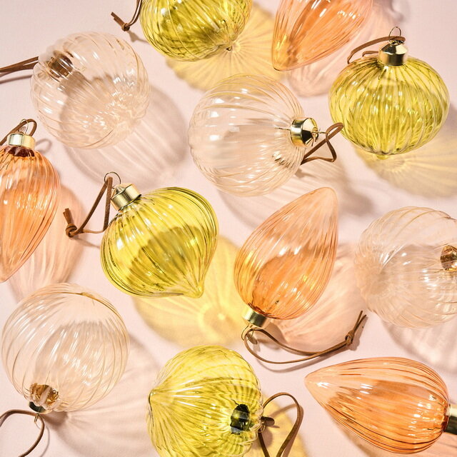 Елочные игрушки Mezzogiorno 8 см, 12 шт, подарочная коробка, стекло, Winter Deco, 1001335-набор