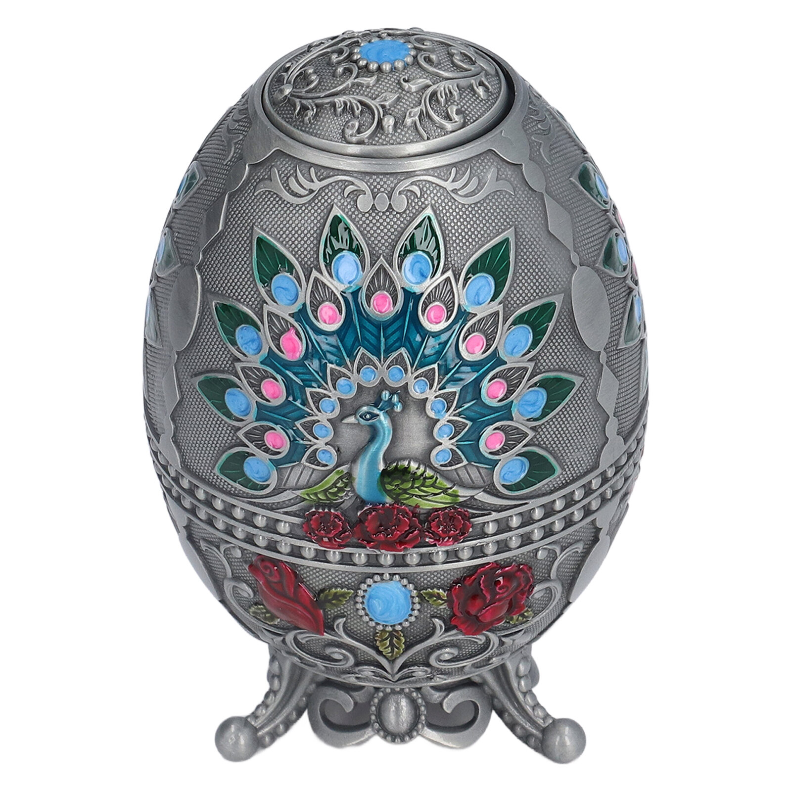 Toothpick Dispenser Box Multifunctional Retro Appearance Peacock Relief Beautiful Practical for Home
