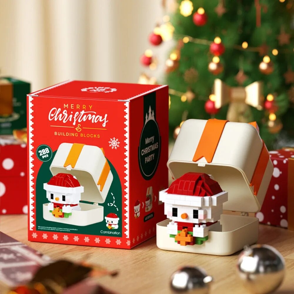 Деревянные строительные блоки LEGO совместимые 200-310 шт. Snowman