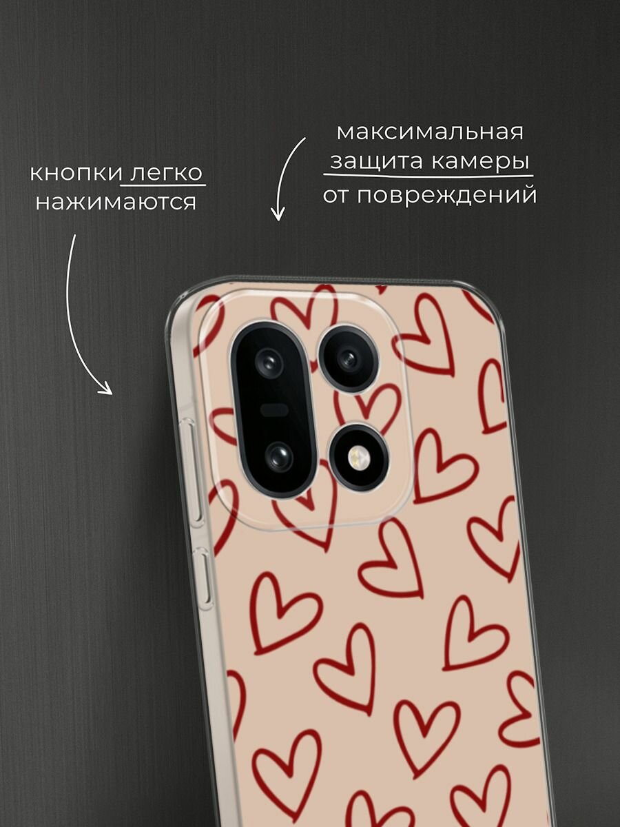 Чехол на OnePlus 15 / Ван Плас 15 с принтом Little hearts doodles 1 — фото 1